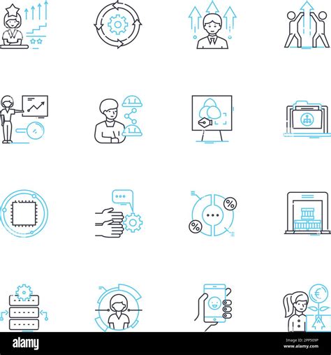 Service Delivery Linear Icons Set Efficiency Timeliness Quality Consistency Responsiveness