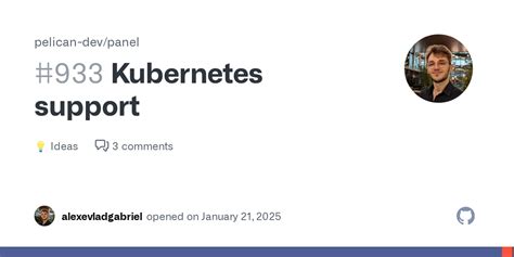 Kubernetes Support Pelican Dev Panel Discussion GitHub