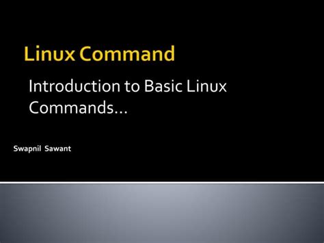 Linux Basic Command For Day To Day Linux Taskwork Pdf