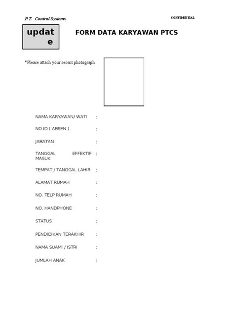 Form Update Data Karyawan Pdf