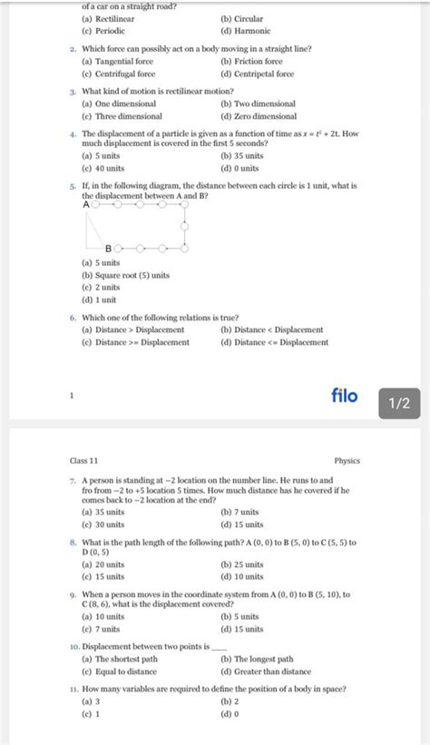 The Displacement Of A Particle Is Given As A Function Of Time As Xt 2