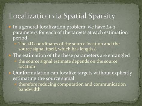 ppt distributed target localization via spatial sparsity powerpoint
