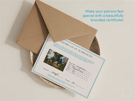 Editable Certificate Of Authenticity For Artwork Certificate Of Authenticity Template Canva