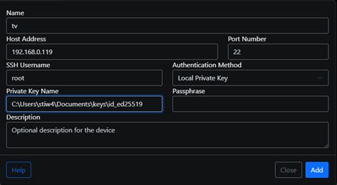 cannot connect to rooted tv with non default ssh key · issue 19