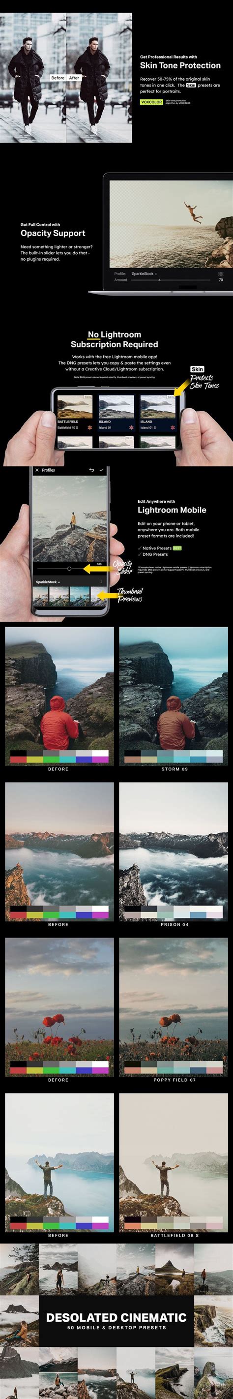 50 Desolated Cinematic Lr Presets Lr Preset Presets Lightroom Presets