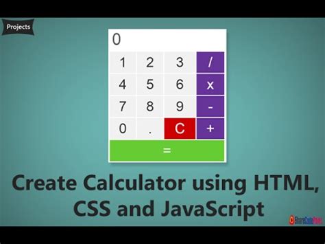 Create Calculator Using HTML CSS And JavaScript YouTube