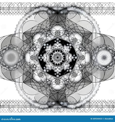 A Complex Fractal Pattern Resembling Sacred Geometry Stock Image Image Of Hypnotic Mandala
