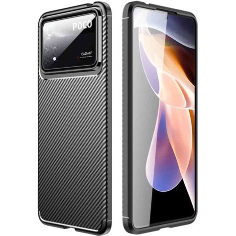 Fibre De Carbone Coque Xiaomi Poco X Pro G Tui Souple Tpu Housse Etui De Protection En