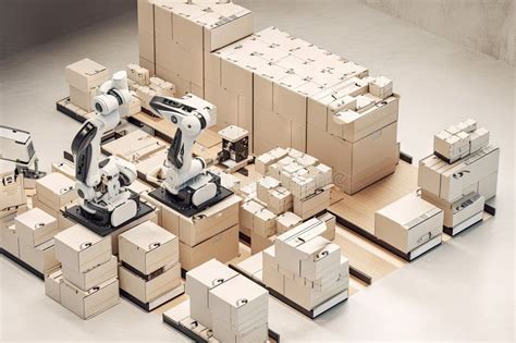 packaging and sorting robot sorting boxes of different shapes and