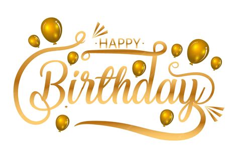 Feliz Cumpleaños Texto Dorado Con Ilustración De Confeti De Corazón De