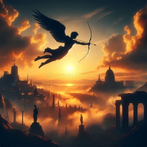 Greek Mythology Eros God Of Love Stock Illustration Illustration Of