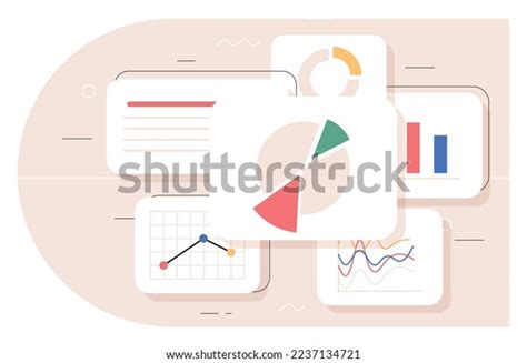 finance charts concept graphs diagrams work stock vector royalty free