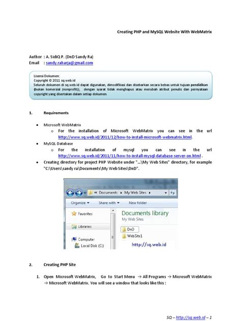 creating php and mysql website with webmatrix pdf my sql websites