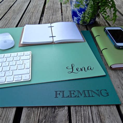 Personalised Leather Desk Mat Etsy Uk