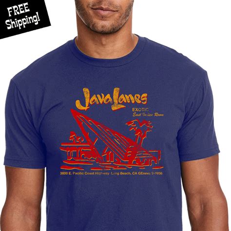 Java Lanes Long Beach Ca Tiki Bar T Shirt Club