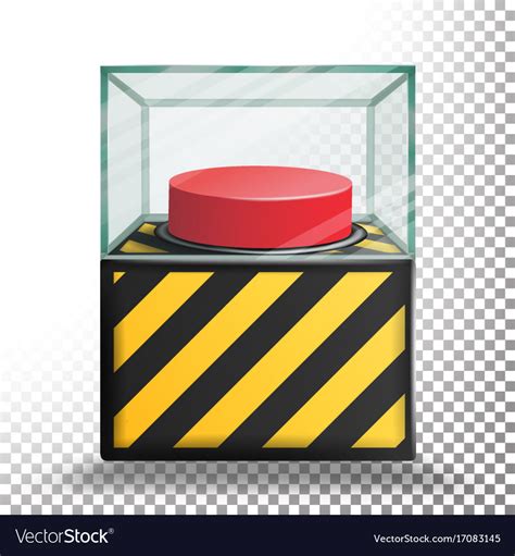 Panic Button Isolated Red Alarm Shiny Royalty Free Vector