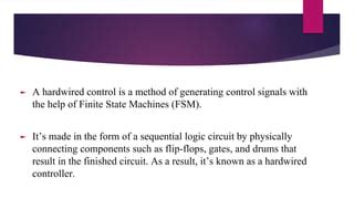Hardwired Control Unit Ppt PDF