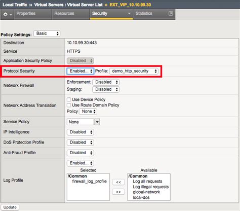 lab 6 configure security