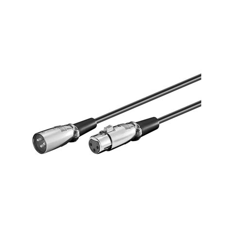 XLR M-F 2m 3-pol Black : Amazon.in: Electronics
