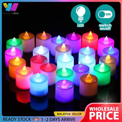 LED Lilin Lampu Candle Light Flameless Smokeless Safe Button Battery For Home Wedding Birthday