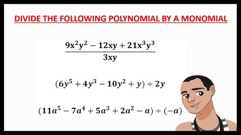 DIVIDING POLYNOMIAL BY MONOMIAL YouTube