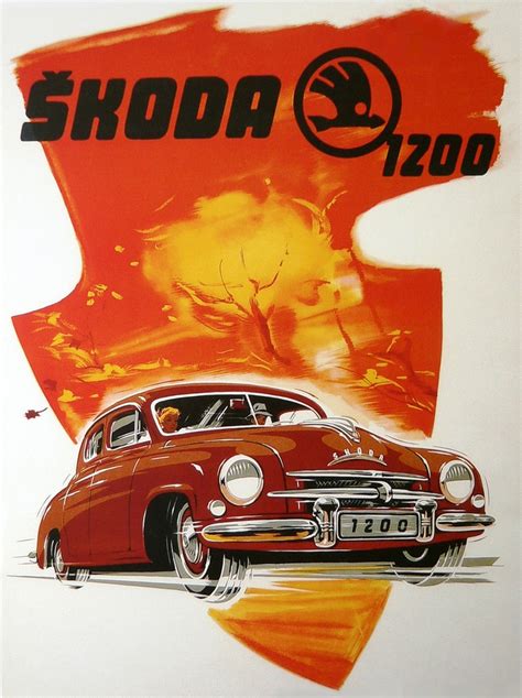 Pin On Advertisement Skoda Vintage Posters Car Posters