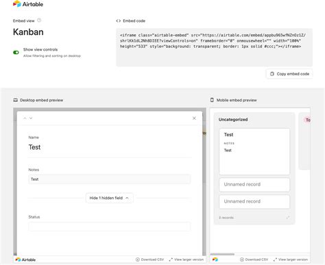 Showing Contents Of Another Table In Embedded View Airtable Community