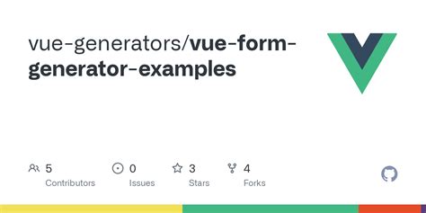 Github Vue Generatorsvue Form Generator Examples