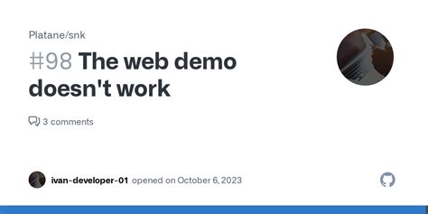The Web Demo Doesn T Work Issue Platane Snk GitHub