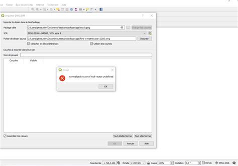 bug report 21177 issue importing dwg to geopackage qgis application