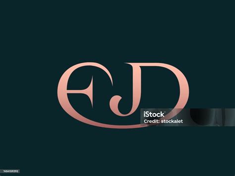 Ed Monogram Logo Ornamental Letter E Letter D Signature Icon Luxury