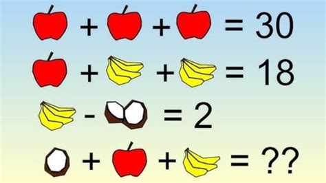 Only A Maths Whiz Can Solve This Fruit Algebra Brain Teaser That Has