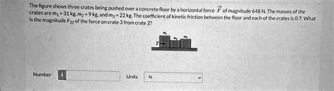 solved the figure shows three crates being pushed over a concretefloor