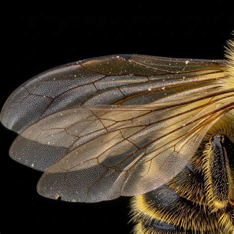 Close Up Of A Bee S Wing Shows Intricate Details And Delicate Structure The Wing Is Stock