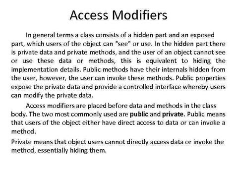 Object Oriented Programming Lecture 4 Introducing The C Class