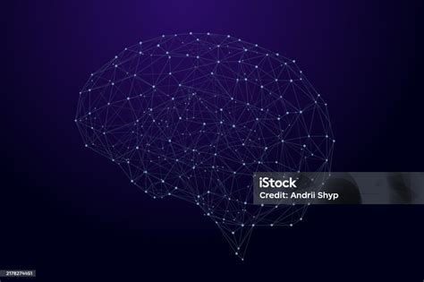 Artificial Neural Network Brain As Artificial Intelligence Network Abstract Brain Made Of ...