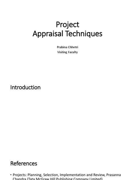 1 Project Appraisal Techniques Pdf Capital Budgeting Economies