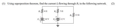solved using superposition theorem find the current i3