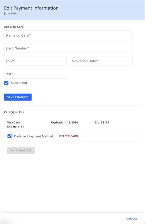 Add Delete A Payment Method Dealerware