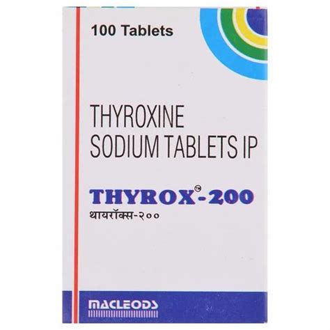 Hormone Tablets Thyrox 200 Mcg Exporter From Nagpur