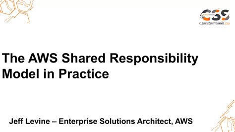 The Aws Shared Responsibility Model In Practice Pdf Cloud Computing