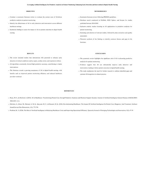 Everaging Artificial Intelligence For Predictive Analytics In Patient