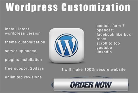 Wordpress Theme Customization And Plugins Installation For 10 Seoclerks