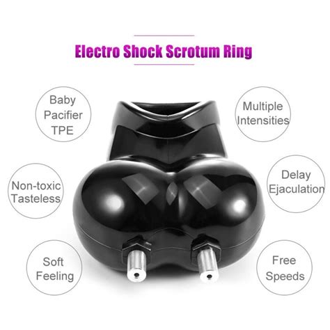 Electric Testicle Stimulator Chastity Device Male Scrotum Pouch Delay Exercise International