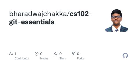 GitHub Bharadwajchakka Cs102 Git Essentials