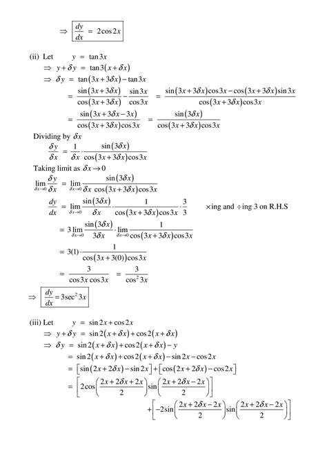 SOLUTION Derivative Formulas Trigonometric Functions Studypool