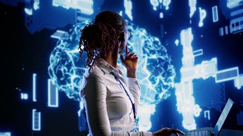 technician maintenancing ai systems stock footage video of