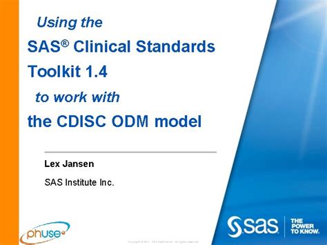 Using The Sas Clinical Standards Toolkit 1 4