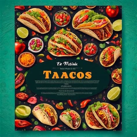 멕시코 요리 음식 및 음료 메뉴 디자인 템플릿 멕시코 음식 상단 뷰 프레임 타코와 함께 고전적인 멕시코 요리 세트 파지타 포블라노 빈티지 손으로 그린 스케치 터 일러스트