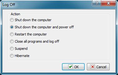 Actions General Log Off